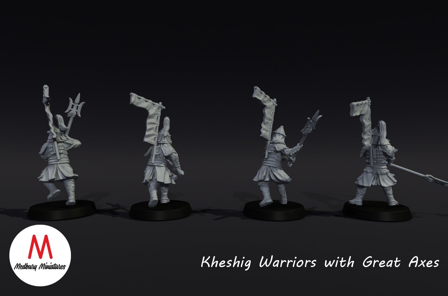 Kheshig Warriors with Great Axes - Forgemaster Miniatures