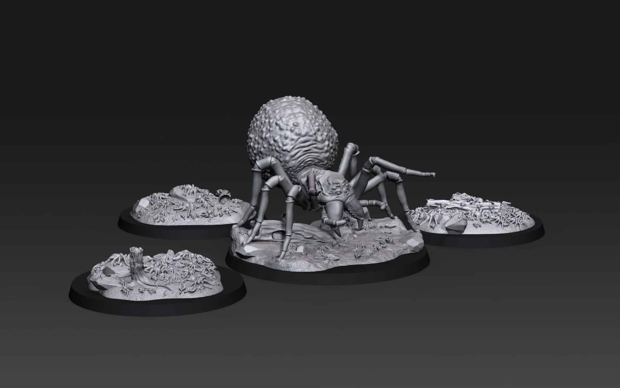 Spider Queen and Offspring - Forgemaster Miniatures
