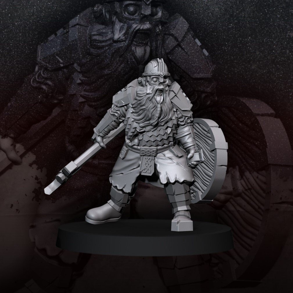 Undead Spirit Dwarf Warrior - Forgemaster Miniatures