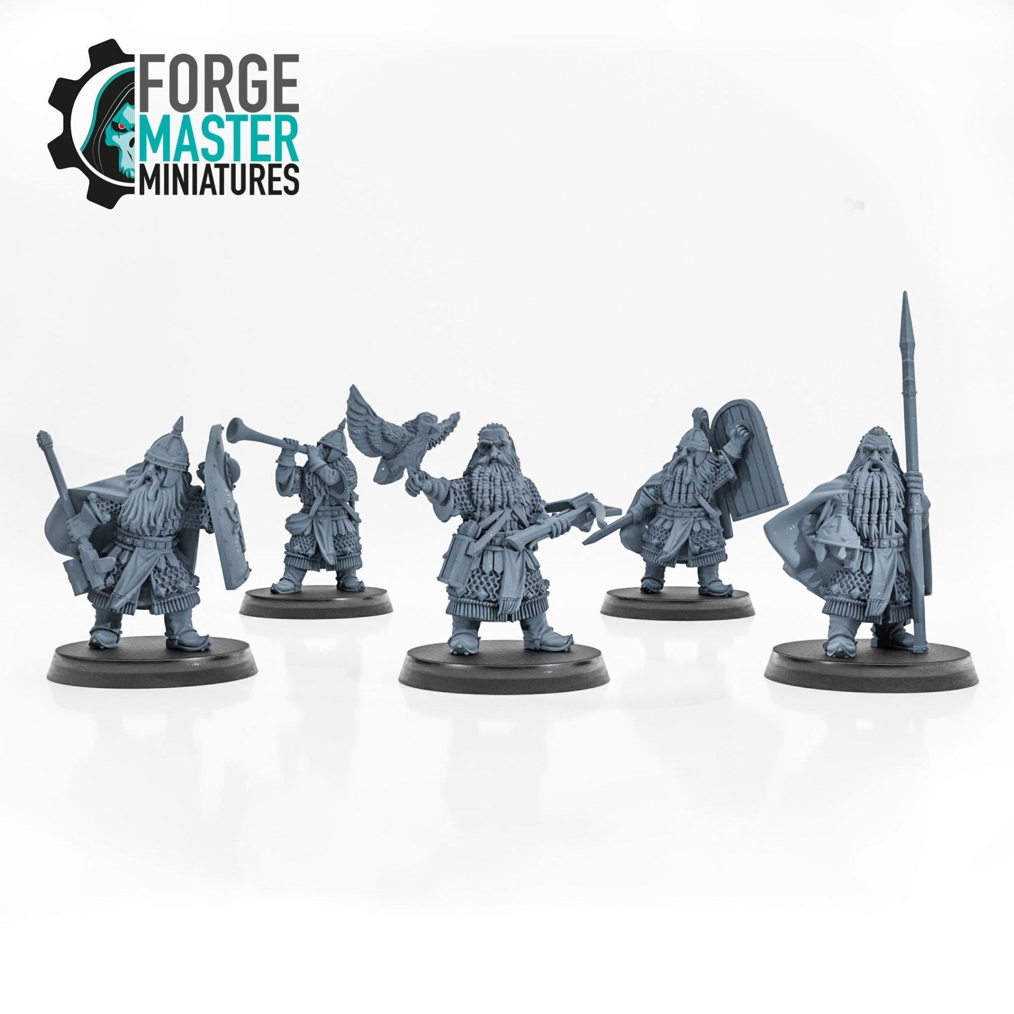 Gur-Adur Dwarf Commanders by Medbury Miniatures by Medbury Miniatures