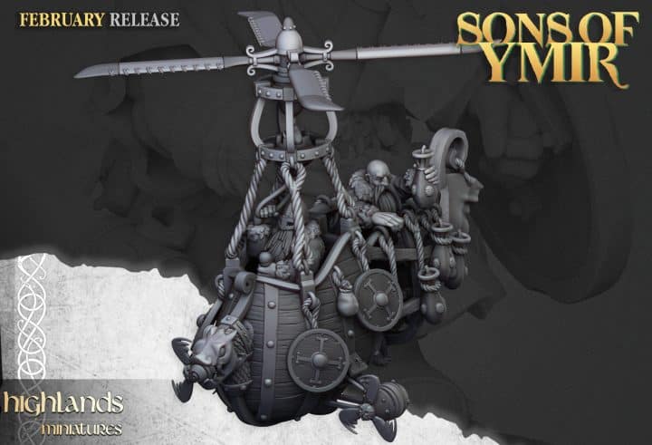 Dwarf Heavy Flying Machine by Highlands Miniatures