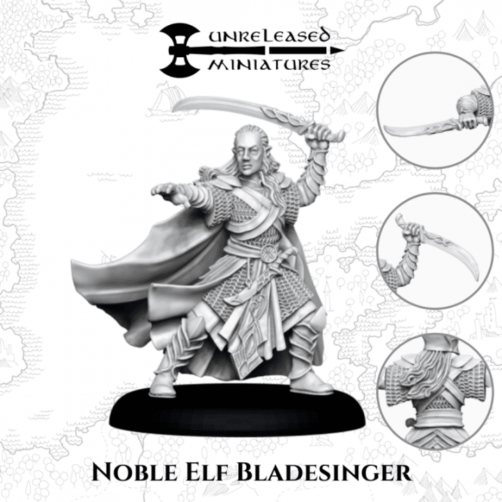 Noble Elf Bladesinger by Unreleased Miniatures