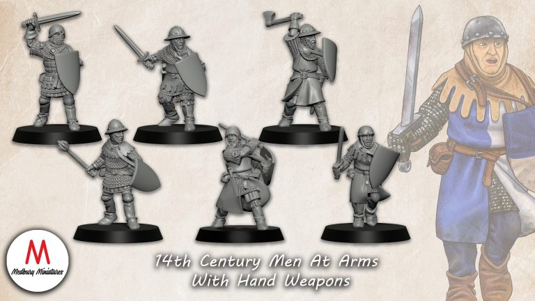 14th Century Men At Arms With Hand Weapons by Medbury Miniatures
